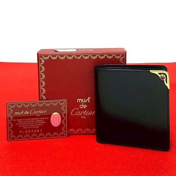 Cartier | Bags | Cartier Vintage Sapphire Leather Mini Wallet | Poshmark